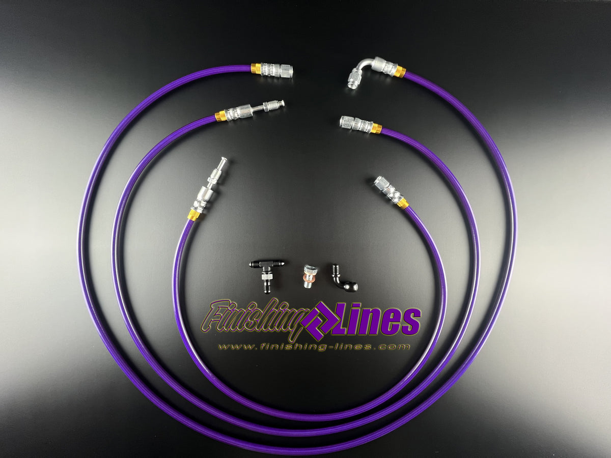 S13/S14 Nissan Hand Brake Line Kit for Dual Rear Caliper Setups - Z32 ...